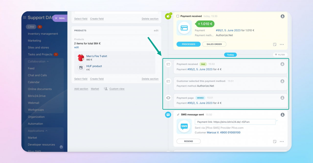 Payment system integrations in Bitrix24